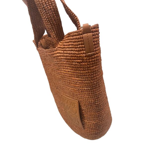 Loewe | Bags | Loewe Raffia Anagram Leather Honey Gold Mini Slit Bag ...